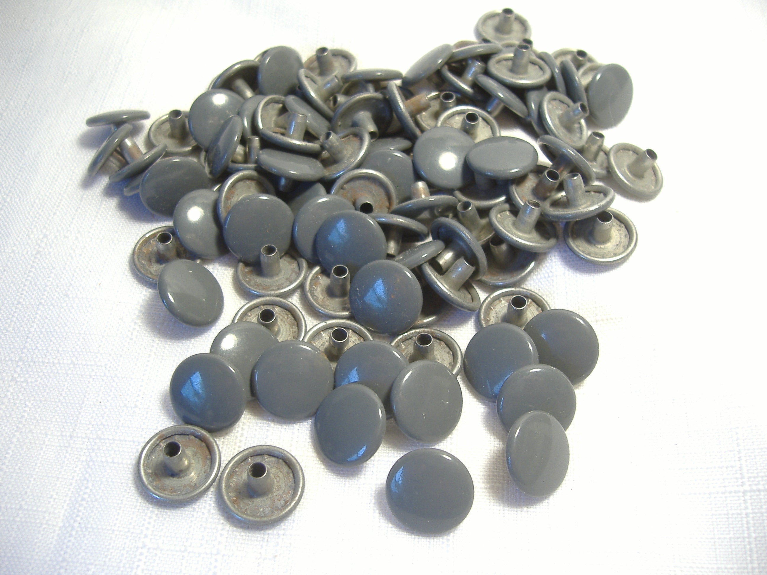 Gray Nickel Snap Fastener Buttons Tonneau Cover Qty 100 Pieces OEM NOS ...